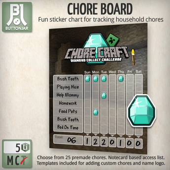 Second Life Marketplace - Chore Board (Chore Craft) - Buttonjar